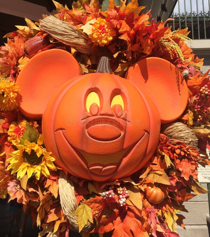Halloween Mickey Mouse Decorations Editorial Stock Photo - Image of ...