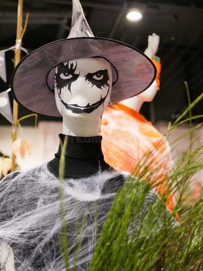 Halloween Mockup with Sharp Hat Stock Image - Image of template ...