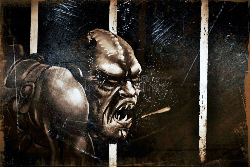 Monster behind the wall stock image. Image of demon, cripple - 25057471