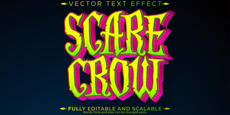 Halloween Monster Text Effect, Editable Horror and Scary Text Style ...