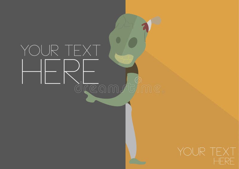 Halloween Monster Zombie Invitation Card Stock Illustration ...