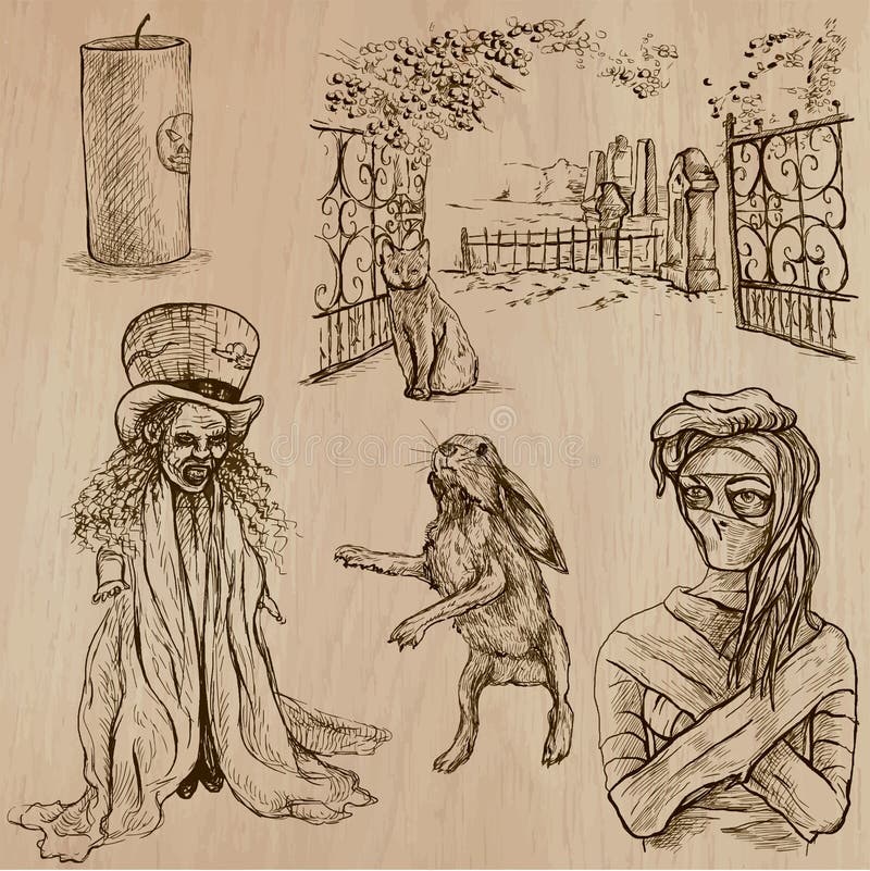 Halloween, Monsters, Magic - Vector Collection Stock Vector ...