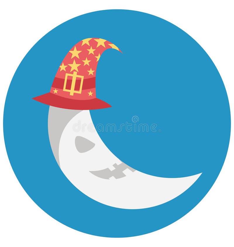 Halloween Moon Isolated Color Illustration Icon Special Use for ...