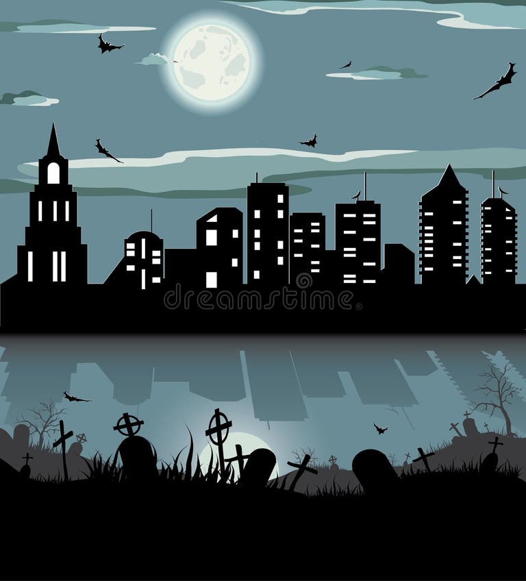 Scary City Cartoon Background Stock Illustrations – 997 Scary City ...