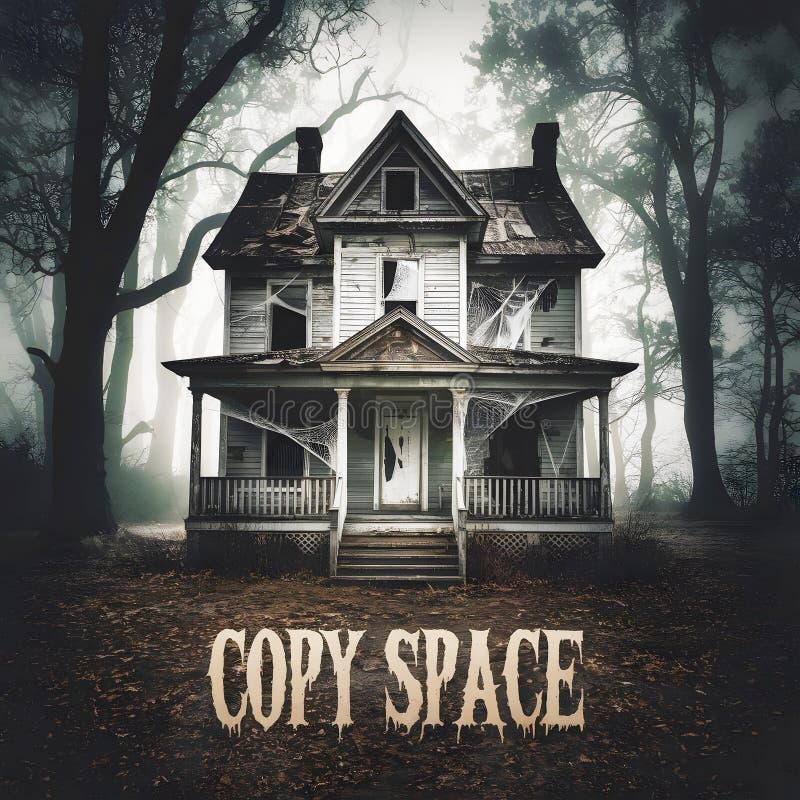 Halloween Night of a Haunted Abounded Mansion Premium Quality Stock ...