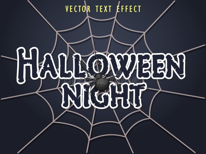 Halloween Night Text Effects. Editable Text Style. Textured Background ...