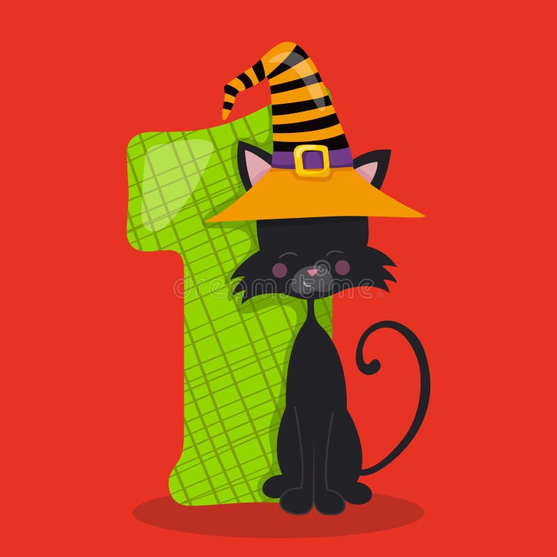 Halloween numbers stock vector. Illustration of four - 10922098