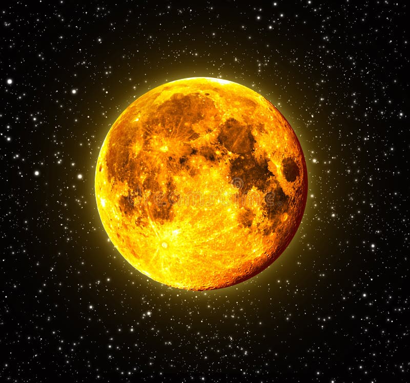 Halloween Orange Full Moon stock photo. Image of autumn - 11524656