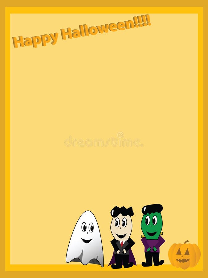 Halloween page layout stock vector. Illustration of children - 6070408