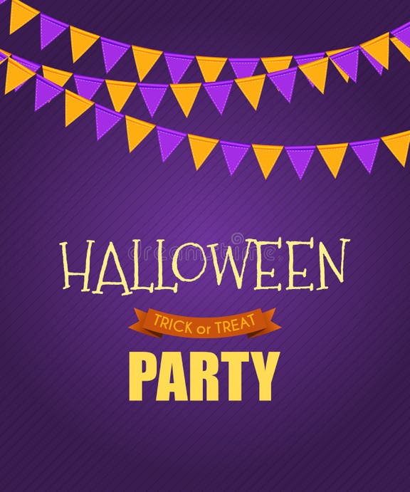 Halloween Party Background Template. Vector Illustration Stock Vector ...