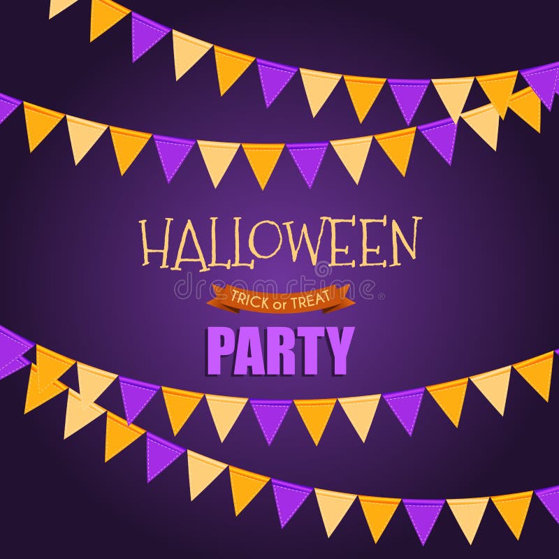 Halloween Party Background Template. Vector Illustration EPS10 Stock ...