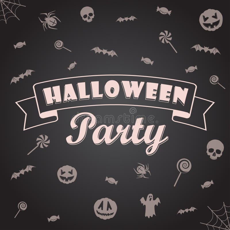Halloween Party Background. Vector Template for Design. Stock Vector ...