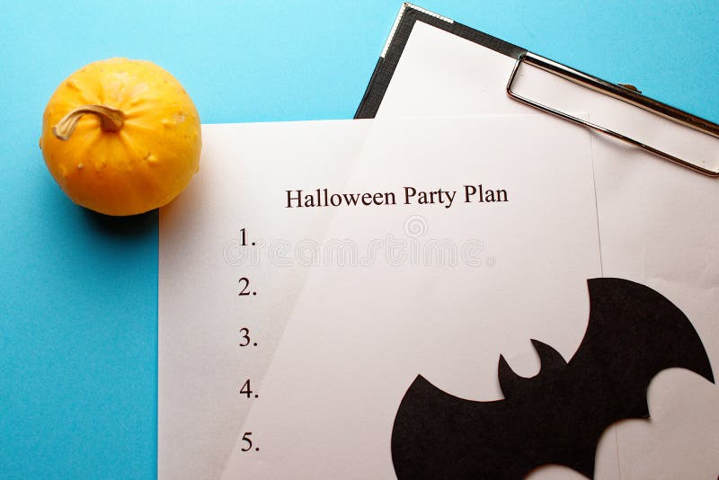 Halloween Party Checklist. List To Do Stock Photo - Image of october ...