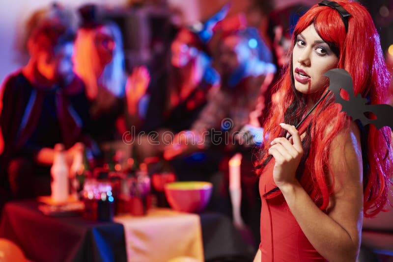 Halloween party stock photo. Image of creepy, devil, space - 80315340