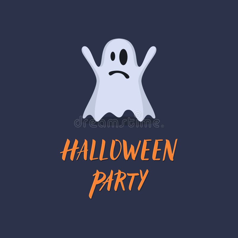 Halloween Party Ghost Icon. Stock Illustration - Illustration of symbol ...