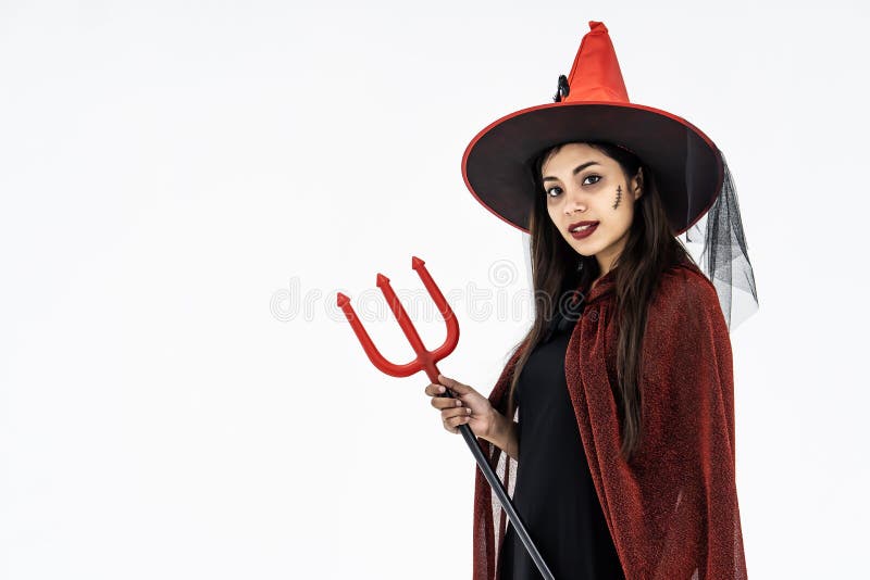 Halloween Party Girl Bruja Feliz De Halloween Con Maquillaje Brillante