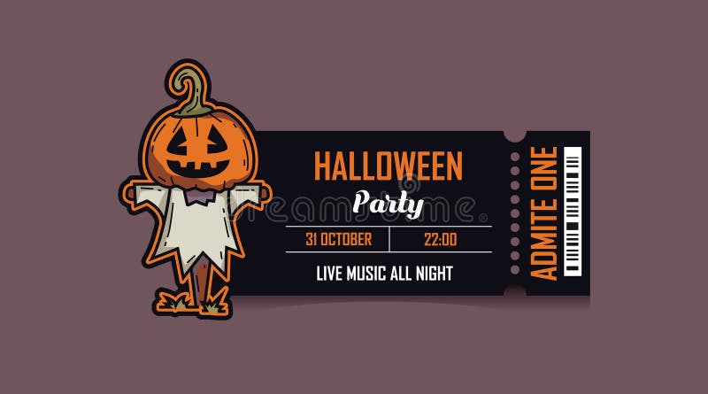 Scary Ticket Template Stock Illustrations – 812 Scary Ticket Template ...
