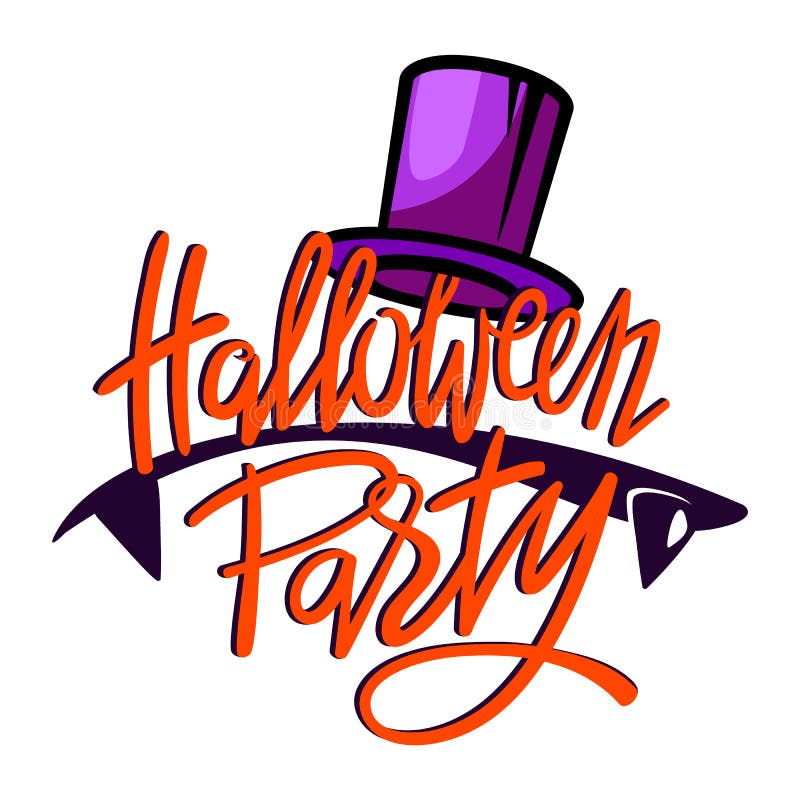 Halloween party logo stock vector. Illustration of message - 98821996