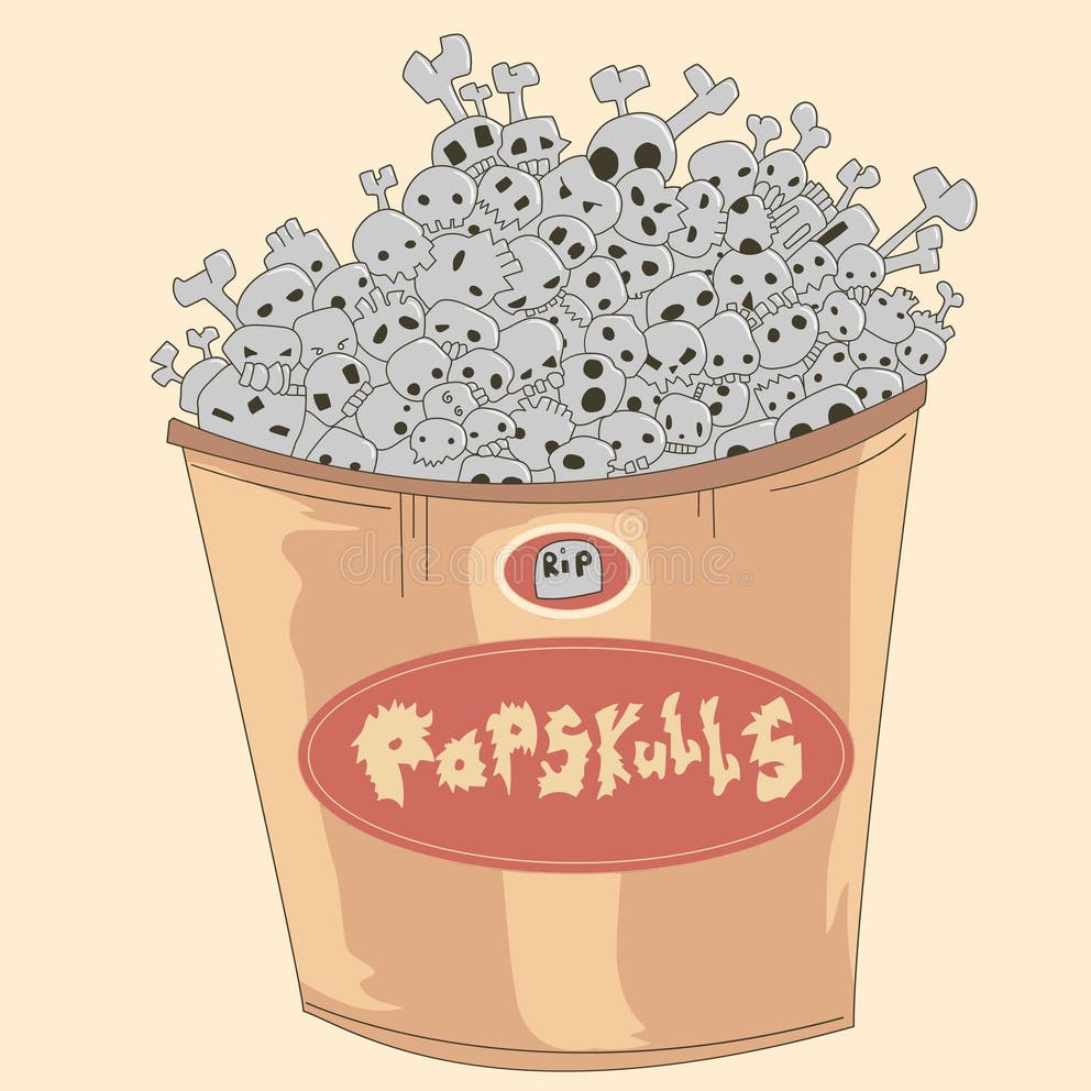 Skull Popcorn Stock Illustrations – 57 Skull Popcorn Stock ...