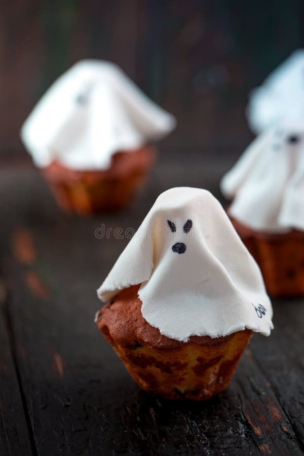 Halloween Pastry Like Ghost Stock Photo - Image of festive, cookies ...