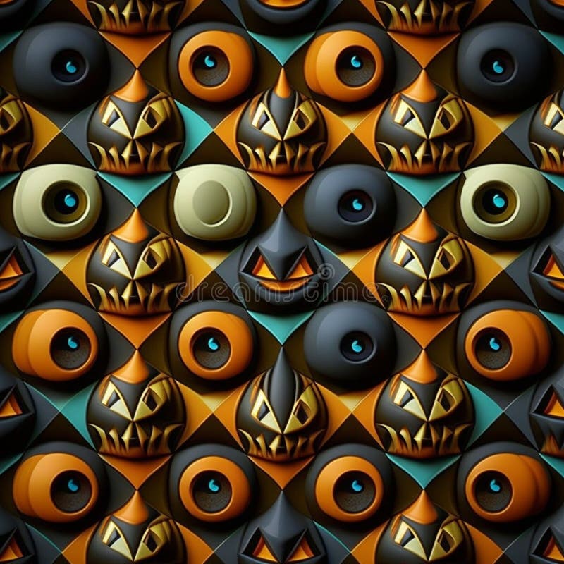 Hallowen theme pattern stock illustration. Illustration of skulls ...
