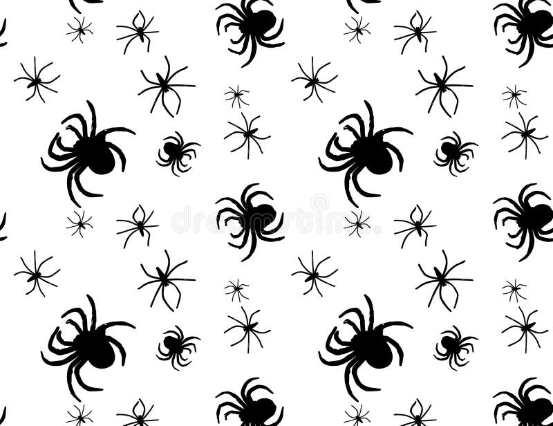 Halloween Pattern, Spider Pattern Stock Vector - Illustration of ...