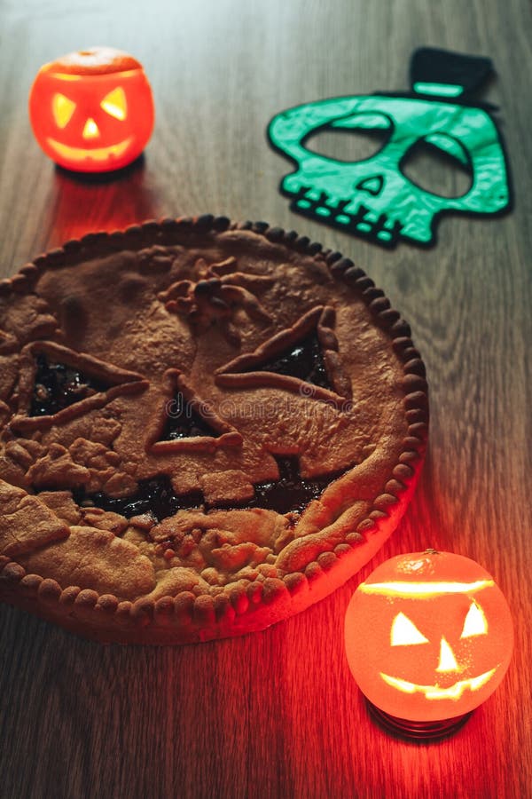 Scary Halloween Pie stock photo. Image of natural, background - 107669948