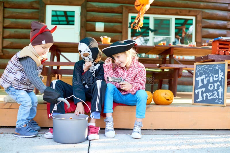 Halloween play stock photo. Image of group, tradition - 78674508