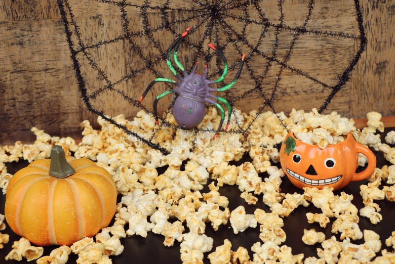 Halloween popcorn stock photo. Image of kernels, plastic - 101097906