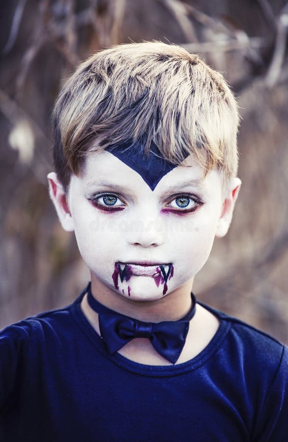 Halloween. Portrait of a Young Beautiful Girl with Skeleton Makeup on ...