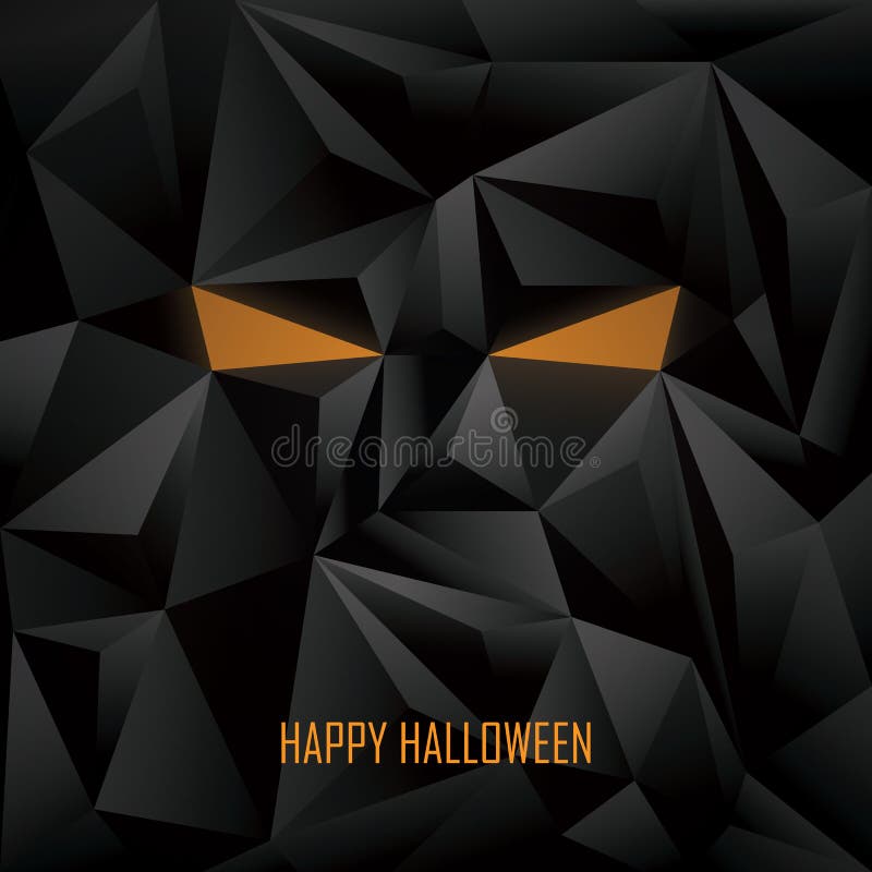 Halloween Poster Template. Low Poly Background Stock Vector ...