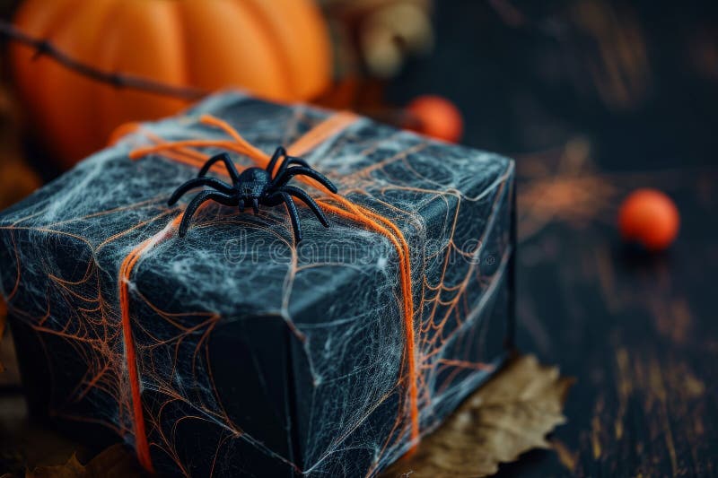 A Halloween Present, Wrapped in a Spider Web, is Captured in this ...