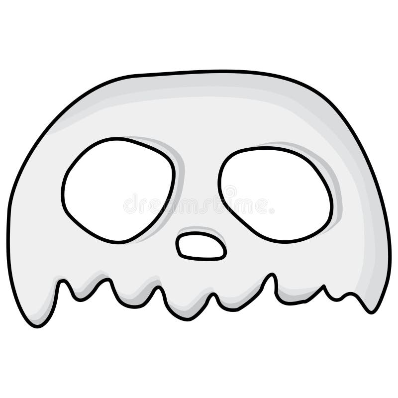 Halloween Printable Masks. a Skull Mask Stock Illustration ...