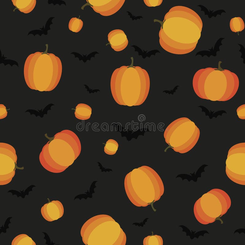 Halloween Pumpkin Bat Texture Stock Vector - Illustration of abstract ...