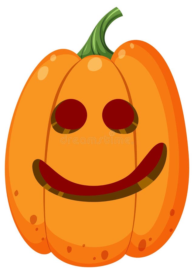 Halloween Pumpkin Cartoon Style Stock Vector - Illustration of ...