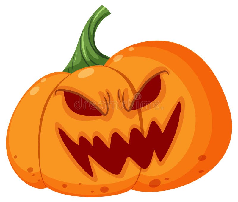 Halloween Pumpkin Cartoon Style Stock Vector - Illustration of ...