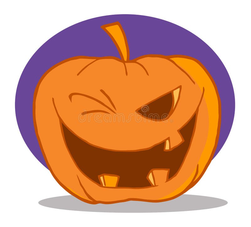Halloween Pumpkin Character Winking Stock Vector - Illustration of ...