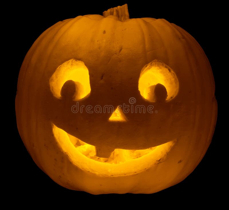 Halloween pumpkin face stock photo. Image of single, spooky - 16306906