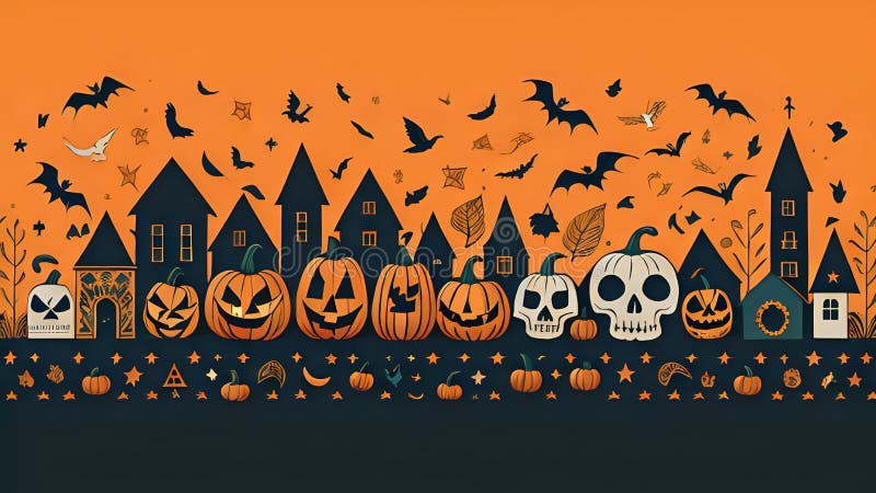 Halloween. Pumpkin and House Halloween. Wallpaper Desktop. 9:16 Bats ...
