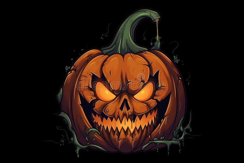 Halloween Pumpkin Icon Created with Generative AI Technology Stock ...