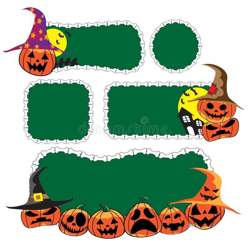 Halloween Pumpkin Label Image for Holiday Concept Stock Vector ...
