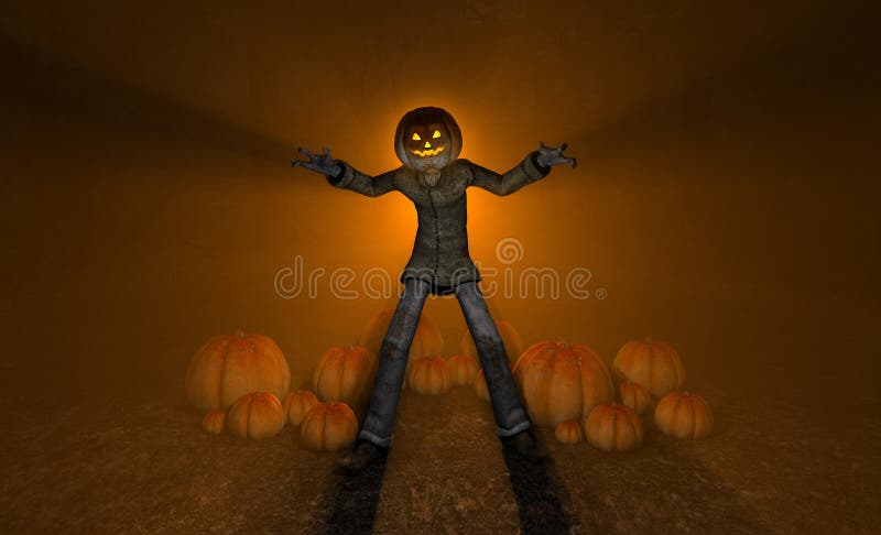 Halloween pumpkin man stock illustration. Illustration of halloween ...