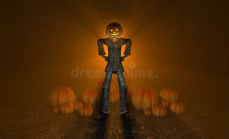 Halloween pumpkin man stock illustration. Illustration of fall - 27053672
