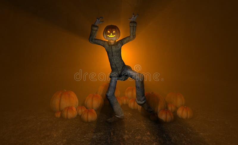 Halloween pumpkin man stock illustration. Illustration of face - 27053677