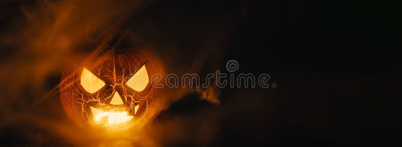 Halloween Pumpkin in the Night Stock Image - Image of october ...