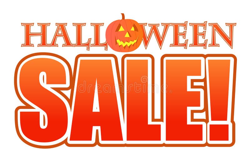 Halloween Pumpkin Sale Sign Illustration Stock Vector - Illustration of ...