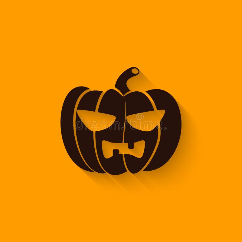 Halloween pumpkin sign stock vector. Illustration of icon - 43955310