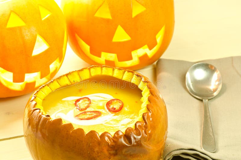Halloween pumpkin soup stock photo. Image of healthy - 21440176