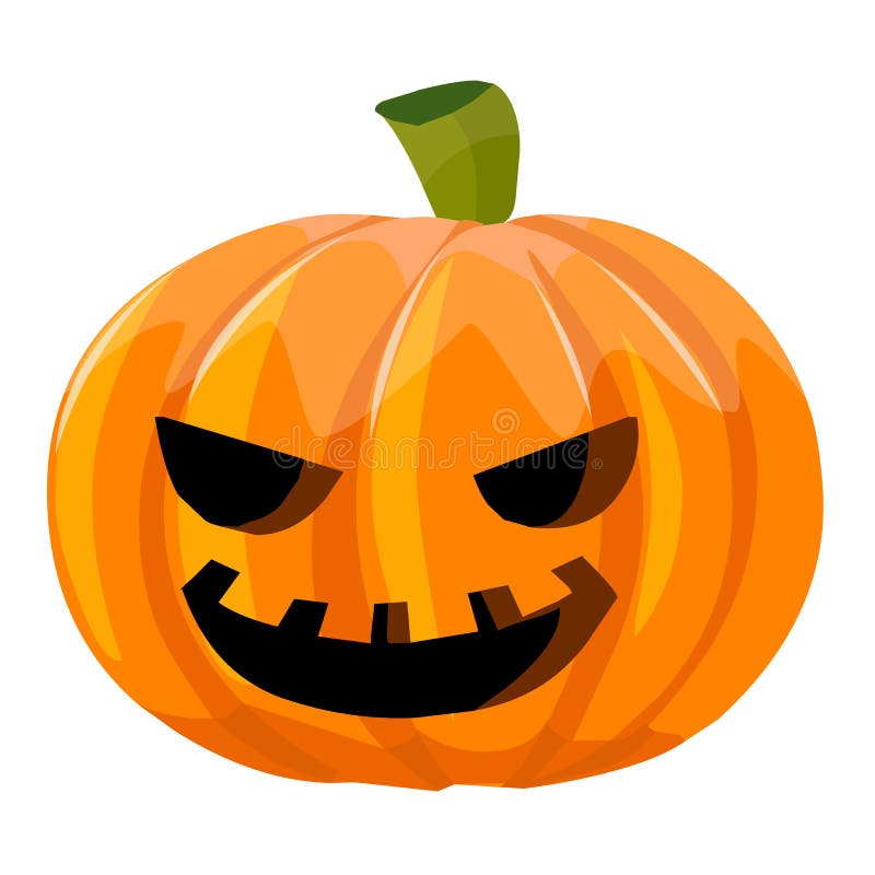 Scary Halloween Pumpkin Cartoon Stock Vector - Illustration of eyes ...