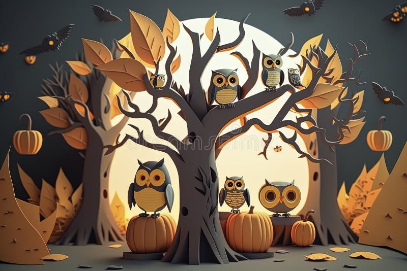 Halloween Pumpkins, Illustration of Halloween Theme with Group of Jack ...